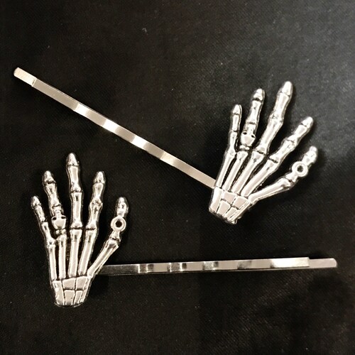 Skeleton Hands Set of Hair Pins Halloween Hair Pin Hand - Etsy