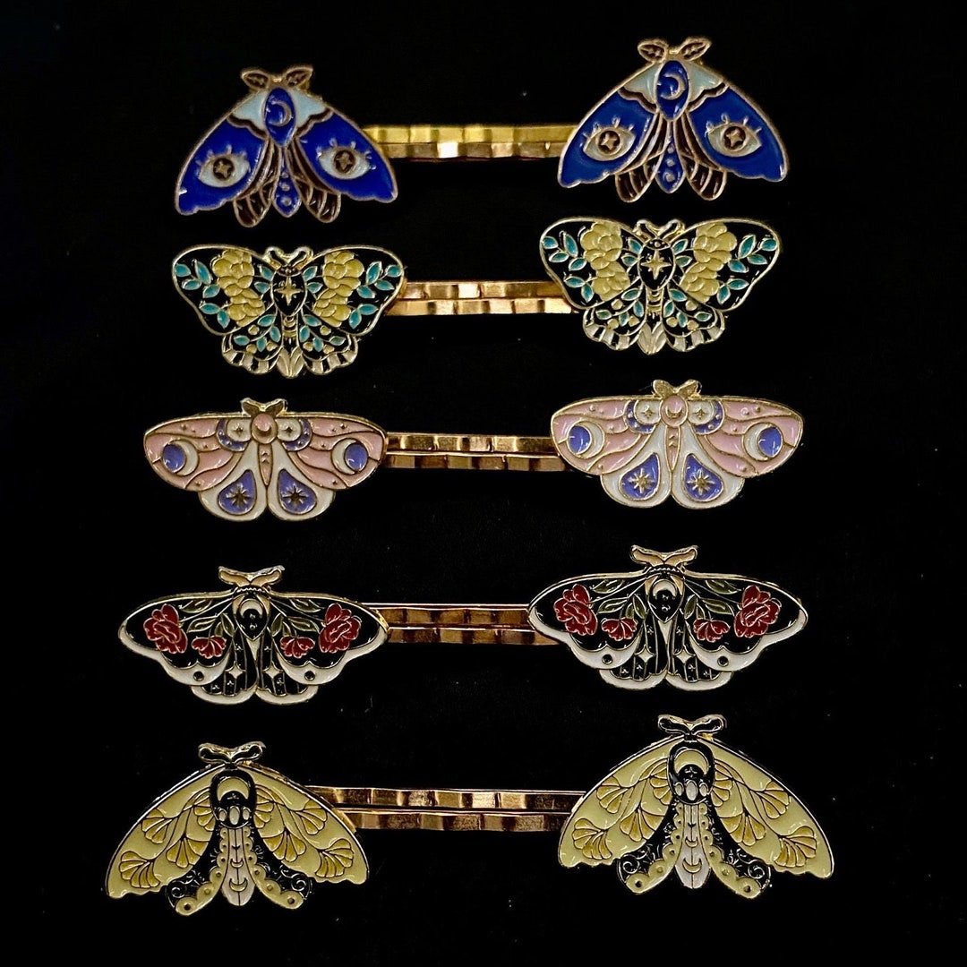 Gold Moth, Moth Hair Pins, Butterfly Hair Pins, Moth Bobby Pins ...