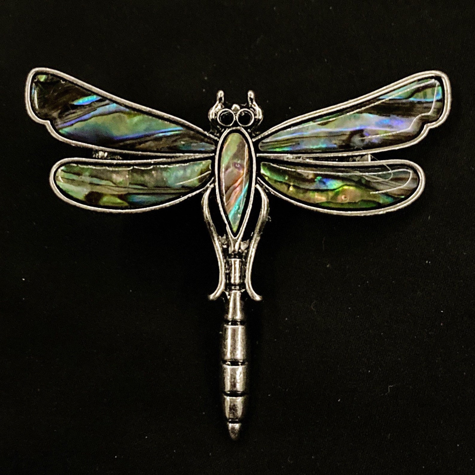 Dragonfly Hair Clip, Abalone Dragonfly, Something Blue, Green Dragonfly ...