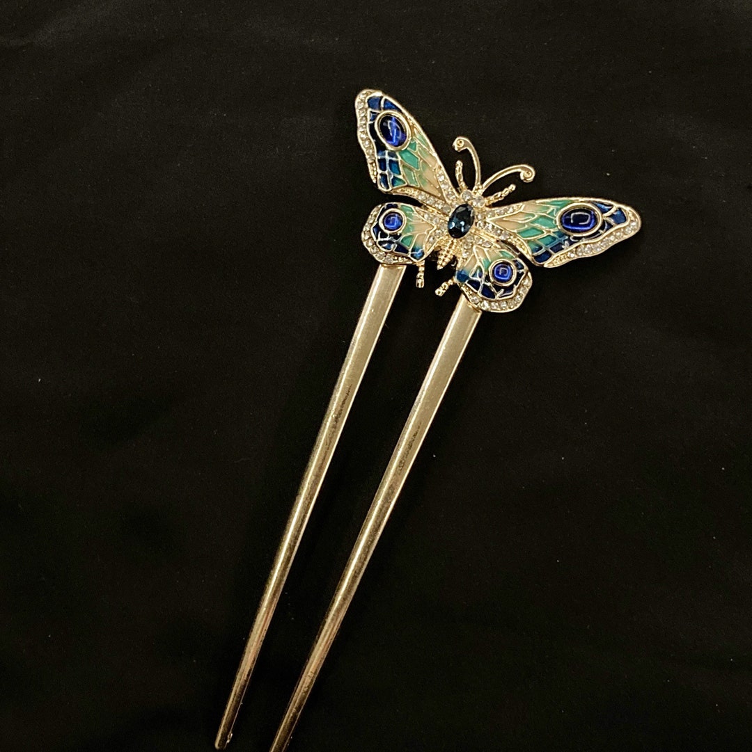 Colorful Butterfly Gold Blue Green Jeweled Butterfly - Etsy