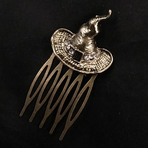 Witches Hat, Witch Hair Comb, Witches Hat Hair, Witches Hat Comb, Gold ...