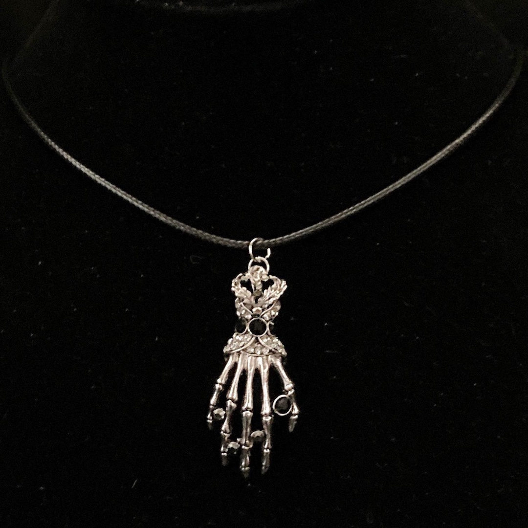 Skeleton Hand, Silver Skeleton Hand, Hand Necklace, Skeleton Necklace ...