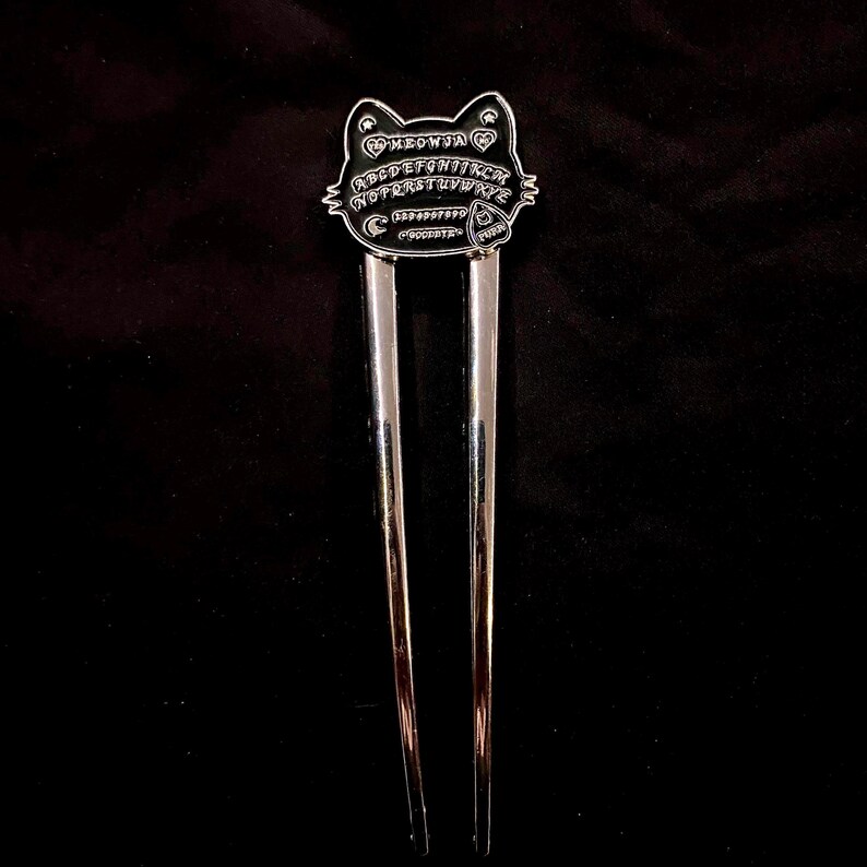 Ouija Board, Black Cats Head, Planchette Hair Fork, Planchette Jewelry ...