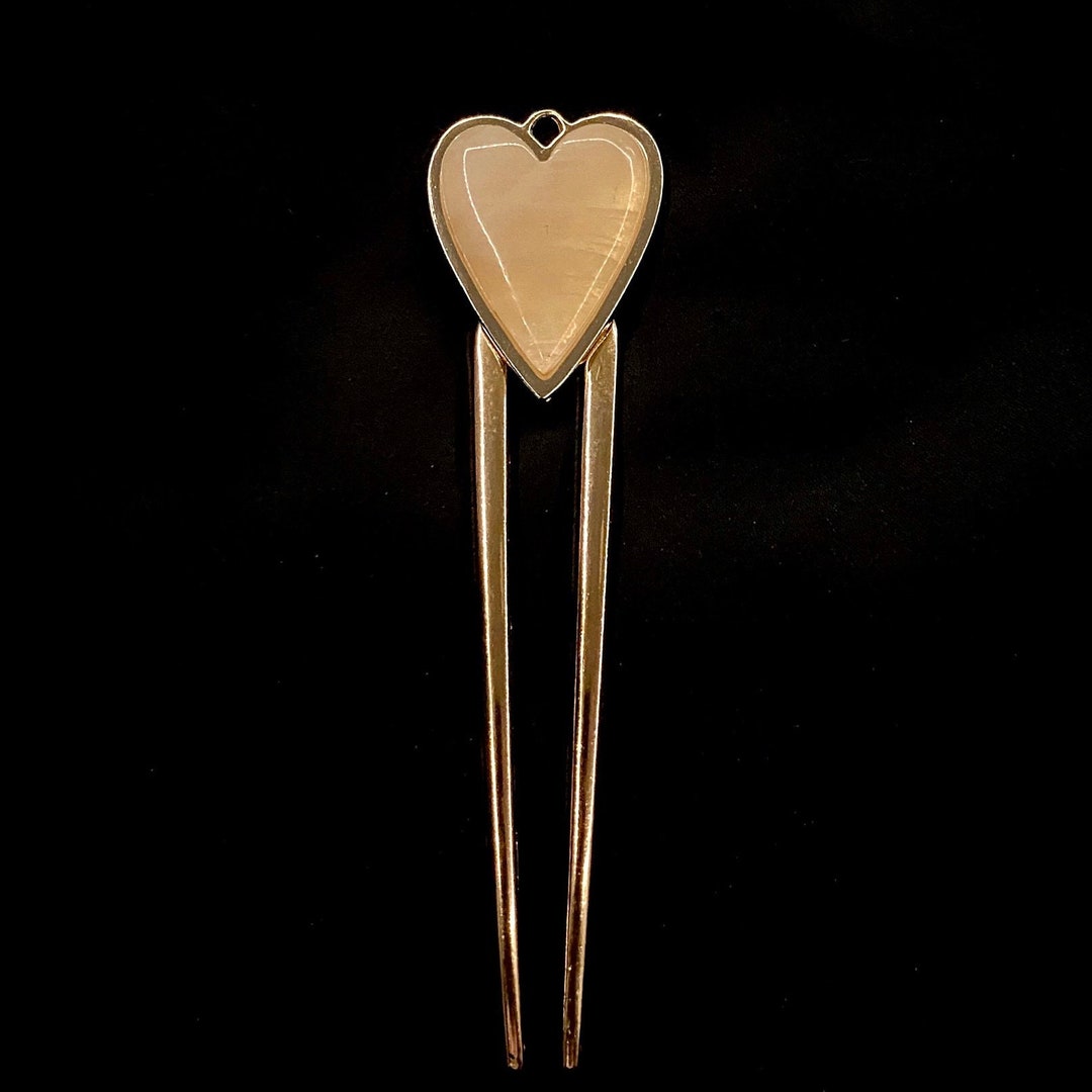 Rose Quartz Fork, Rose Quartz Hair Fork, Rose Quartz Heart, Pink Gold ...