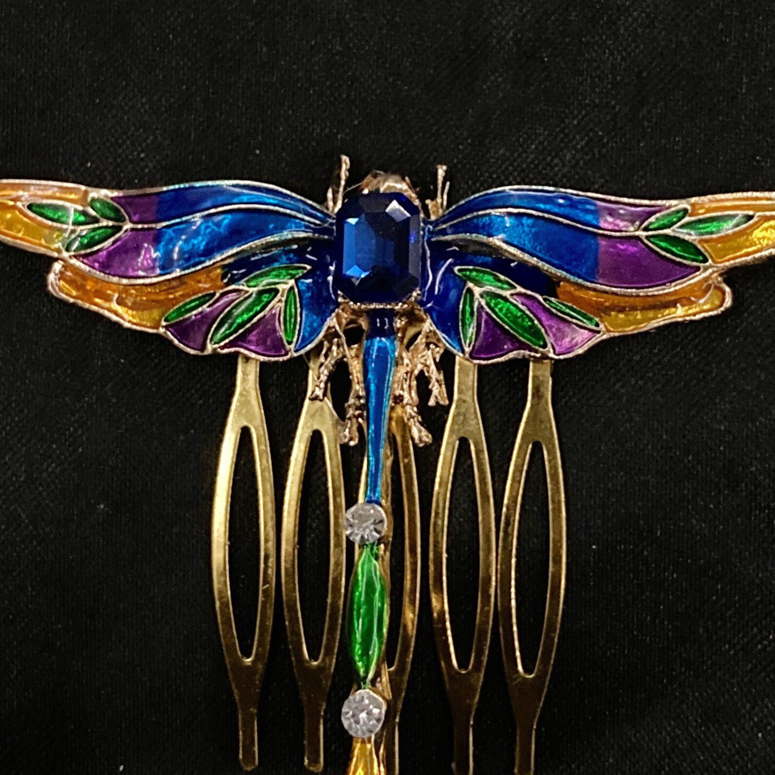 Dragonfly Hair Comb Something Blue Blue Dragonfly Jeweled | Etsy