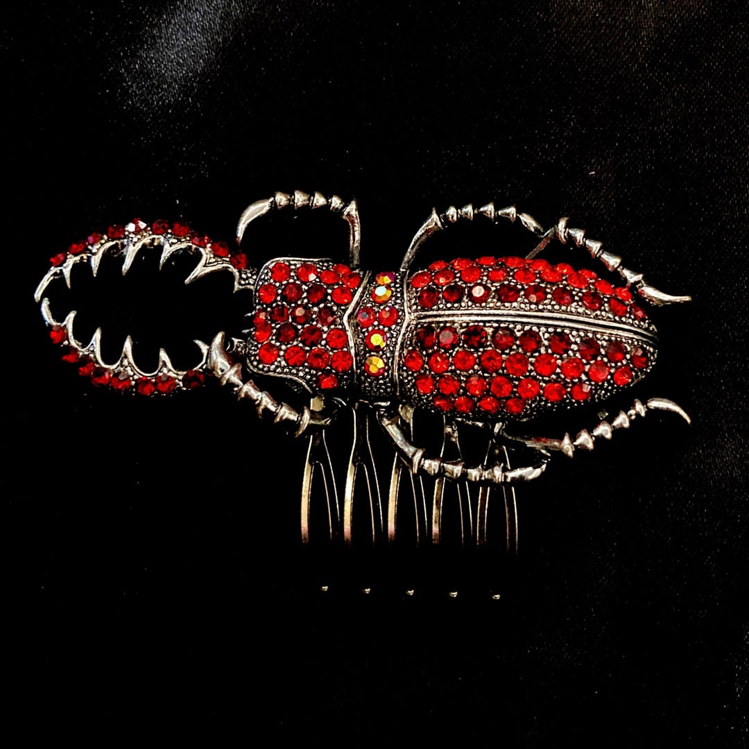 Red Beetle, Large Hair Comb, Beetle Hair Comb, Red Bug, Insect Hair ...