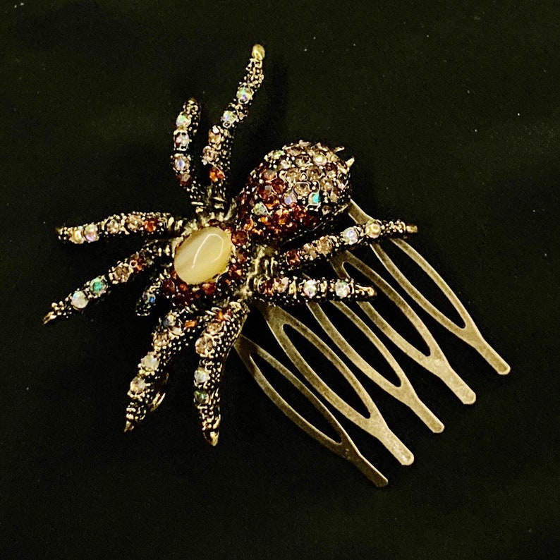 Gold Spider Spider Hair Comb Goth Hair Comb Spider Jewelry | Etsy