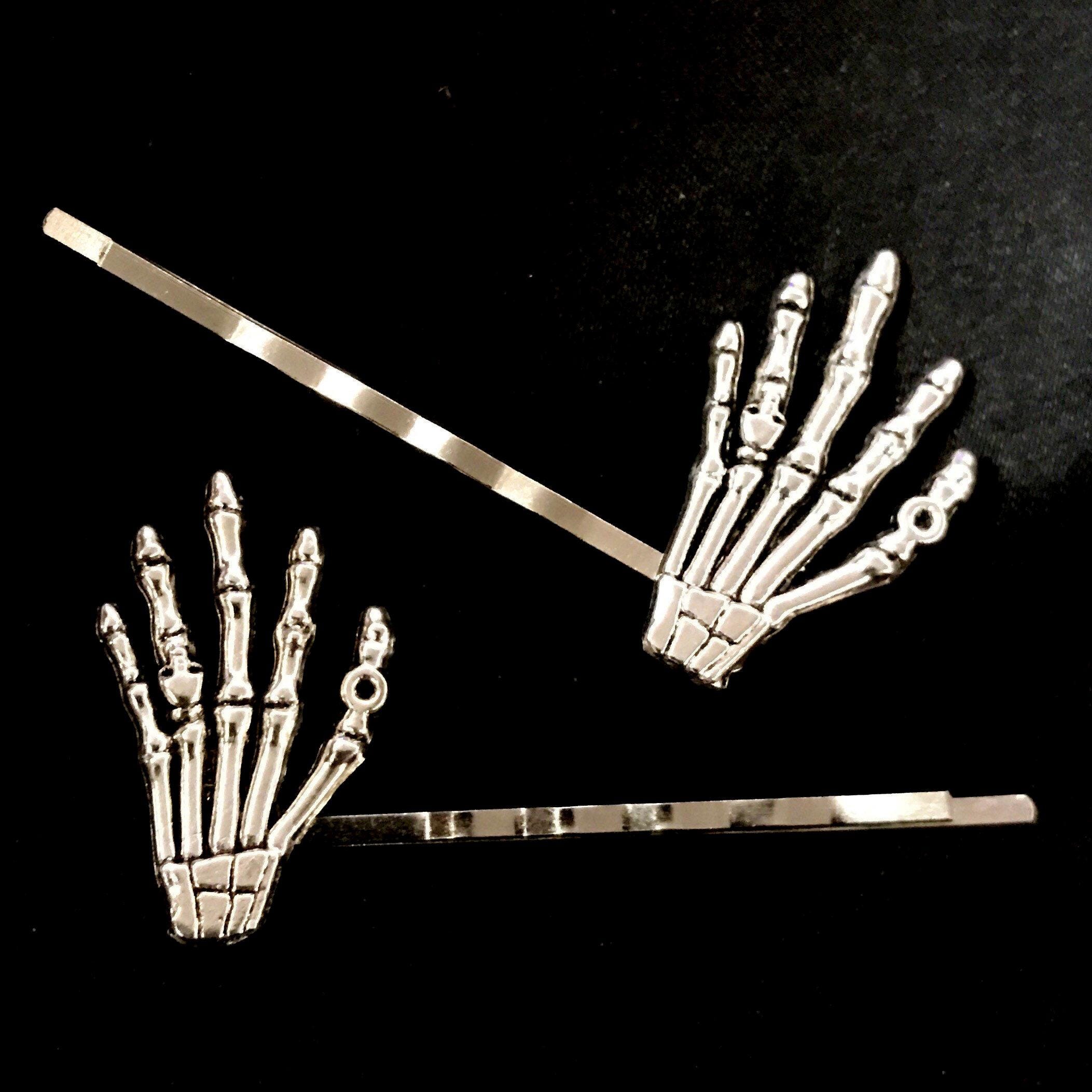 Skeleton Hands, Set of Hair Pins, Halloween Hair Pin, Hand Hair Pin ...