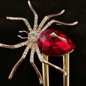 Gold Spider, Spider Hair Fork, Goth Hair Fork, Gold Hair Fork, Spider ...