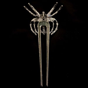 Agate Spider, Spider Hair Fork, Agate Hair Fork, Bun Holder, Silver ...