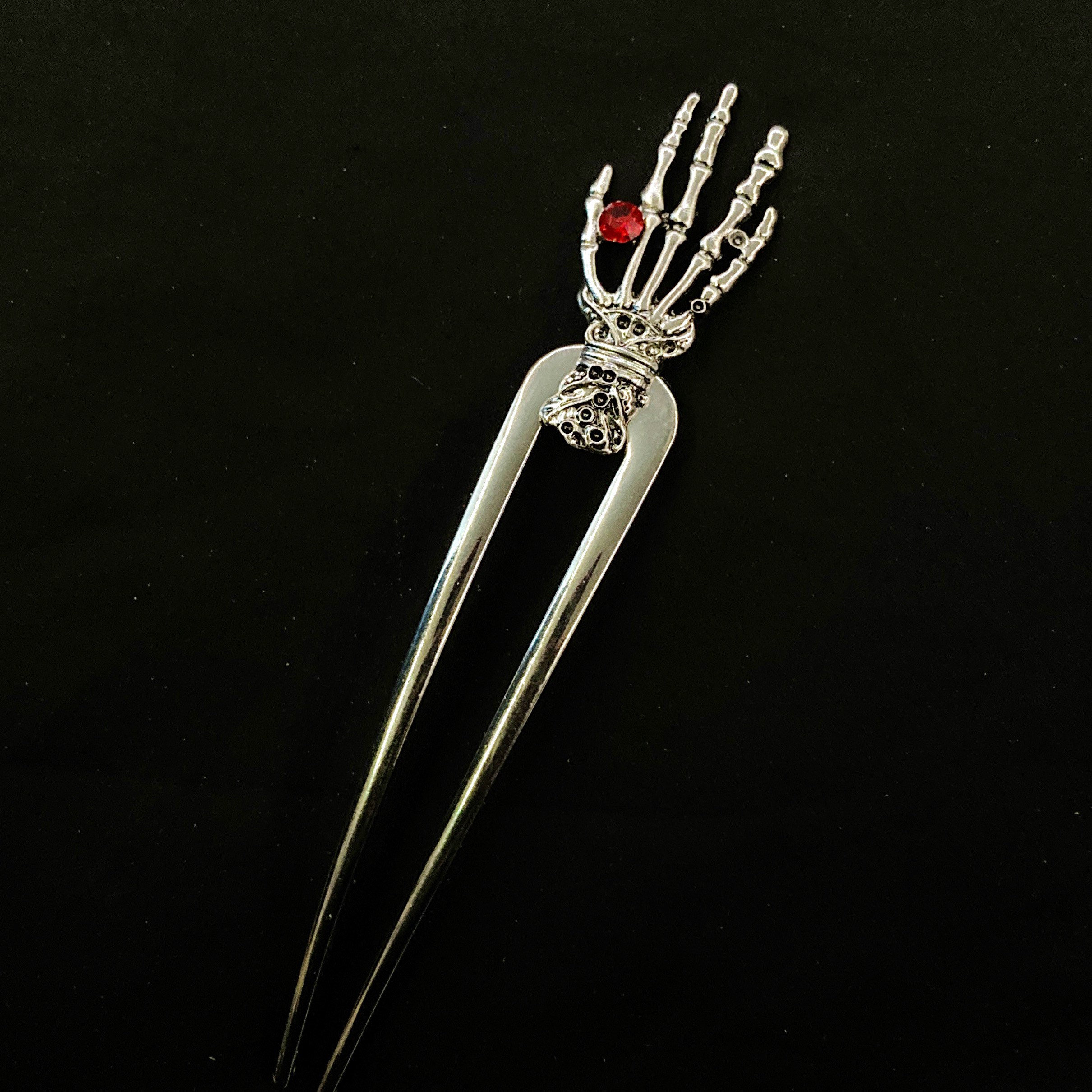Skeleton Hand, Skeleton Hand Hair, Silver Skeleton Hand, Hand Hair Fork ...