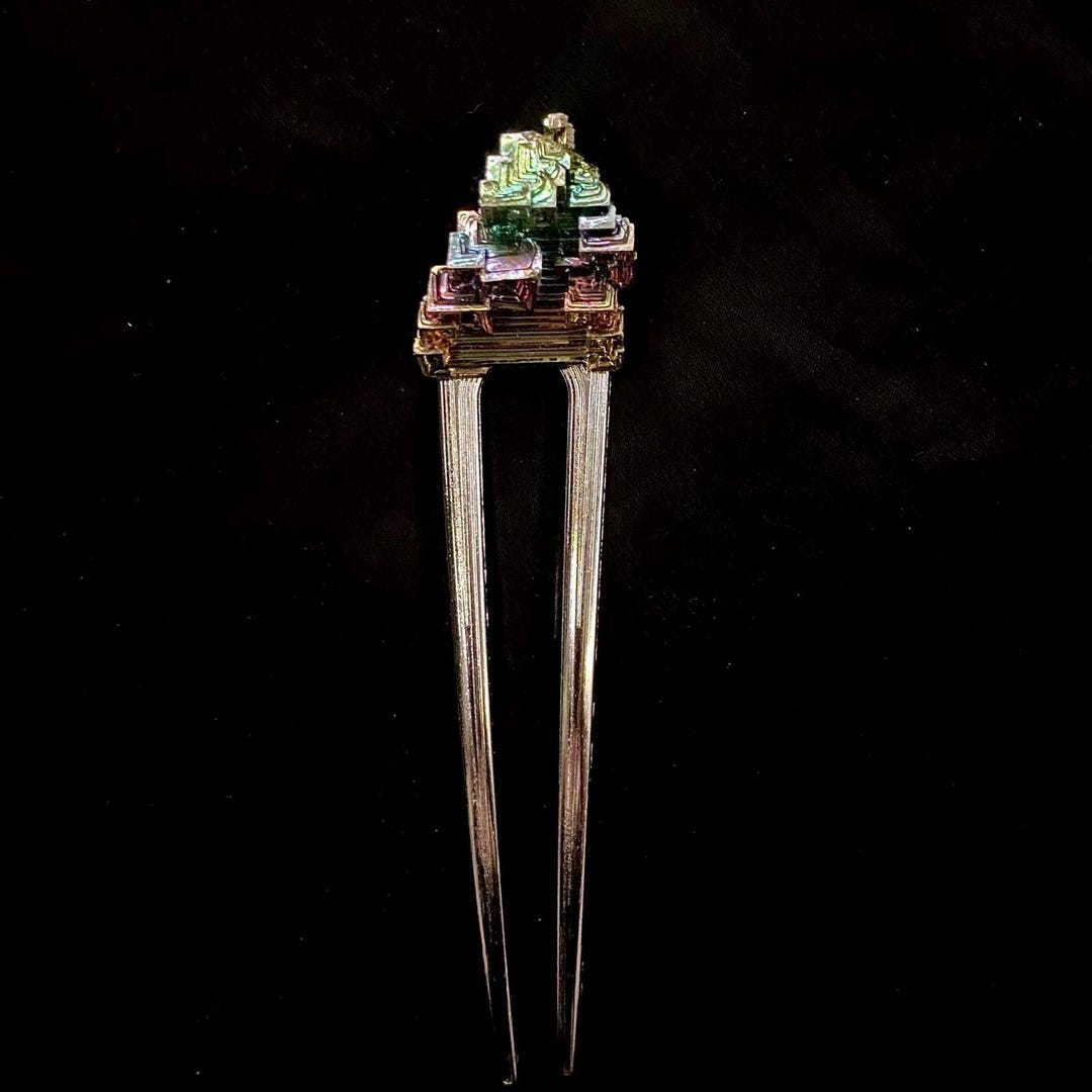 U Shaped Hair Fork, Bismuth Hair Fork, Rainbow Hair Fork, Bismuth ...