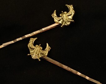 Silver Hair Pins, Bat Hair Pins, Wing Hair Pin, Bat Wing, Vampire Bat ...