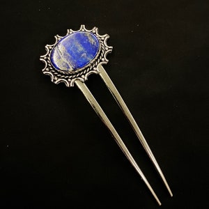 Lapis Lazuli Hair, Lapis Hair Fork, Lapis Lazuli Fork, Blue Stone, Semi ...