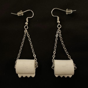 Toilet Paper Earring - Etsy