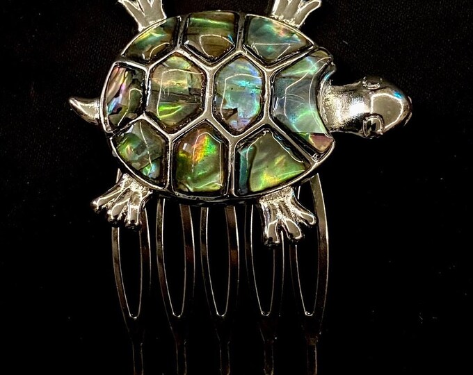 Turtle Hair Comb, Abalone Turtle, Tortoise Hair Comb, Abalone Hair Comb ...