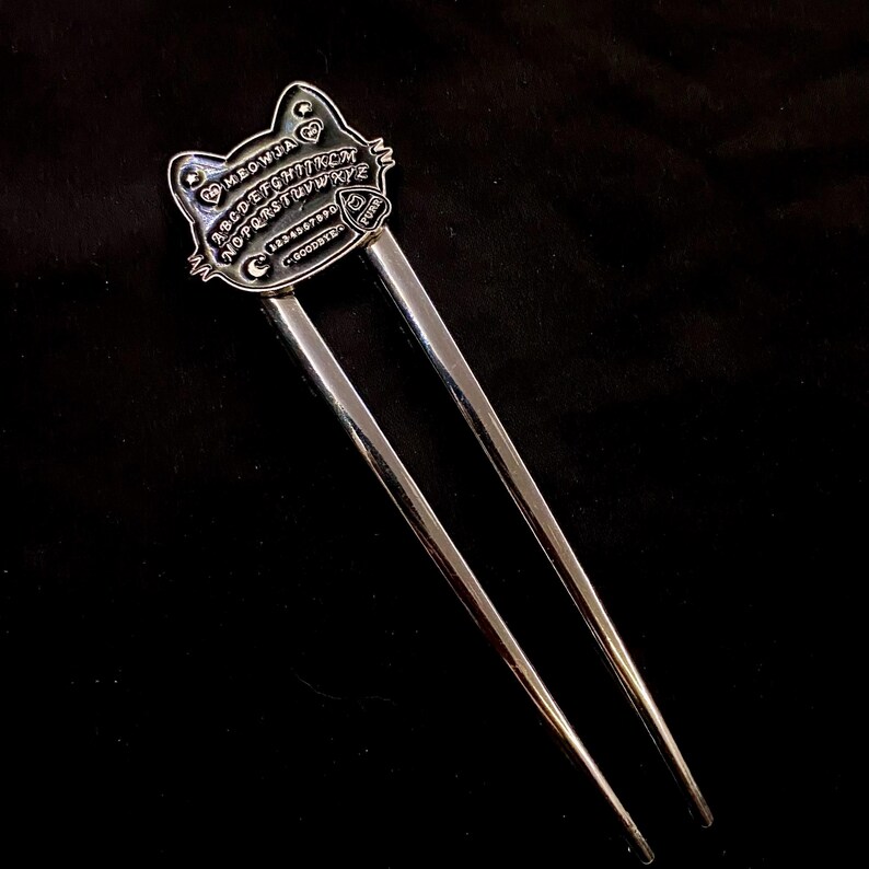 Ouija Board, Black Cats Head, Planchette Hair Fork, Planchette Jewelry ...