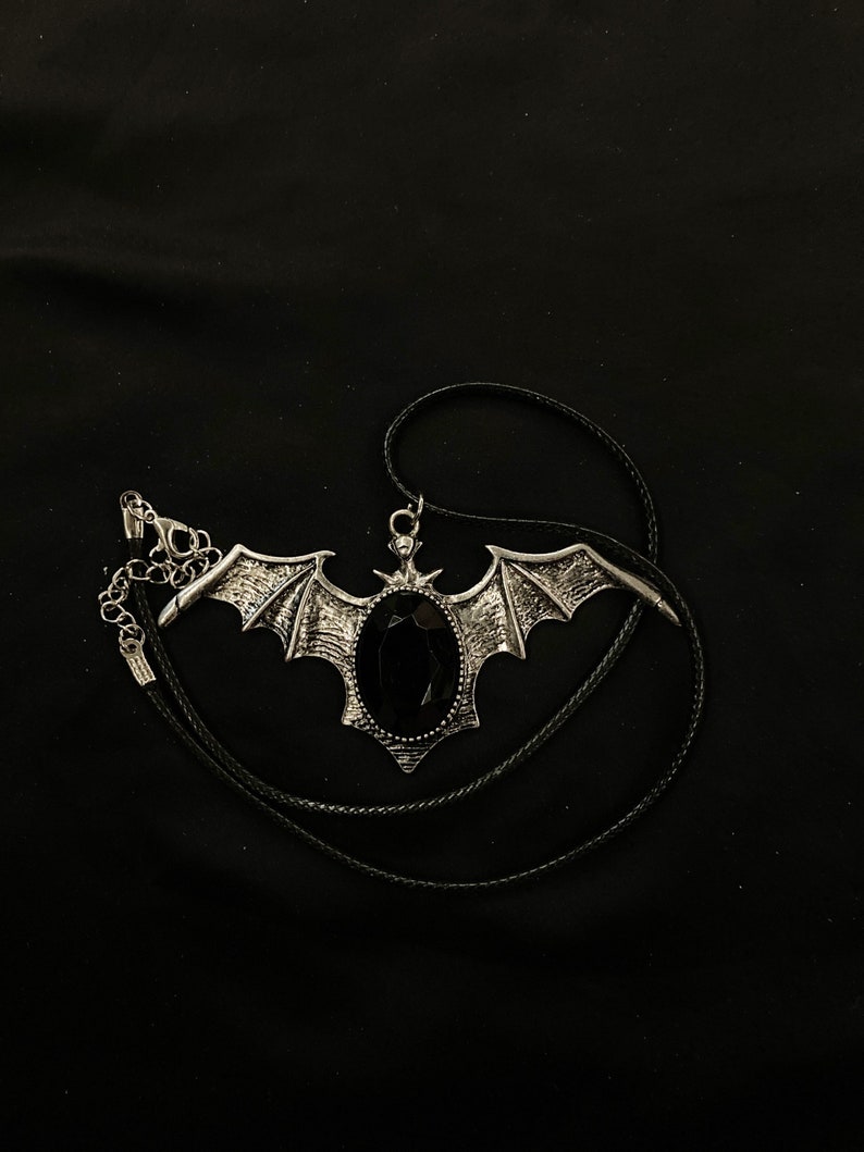 Bat Necklace Goth Necklace Gothic Necklace Wing Necklace - Etsy