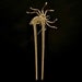 Green Spider, Spider Hair Fork, Goth Hair Fork, Gold Hair Fork, Spider ...