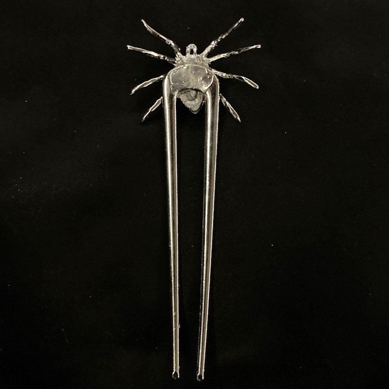 Silver Spider, Spider Hair Fork, Goth Hair Fork, Silver Hair Fork ...
