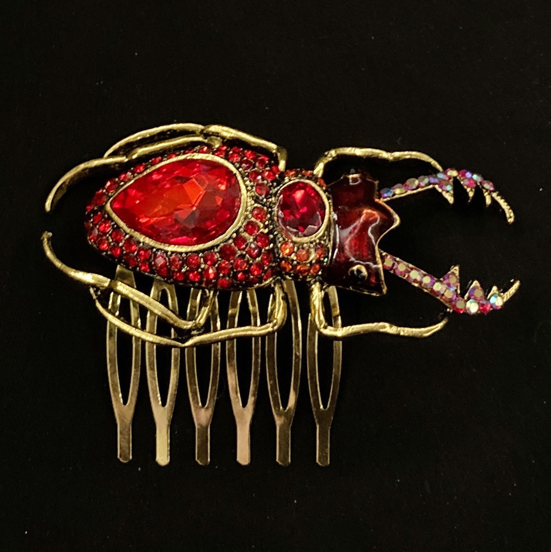 Red Beetle, Large Hair Comb, Beetle Hair Comb, Red Bug, Insect Hair ...