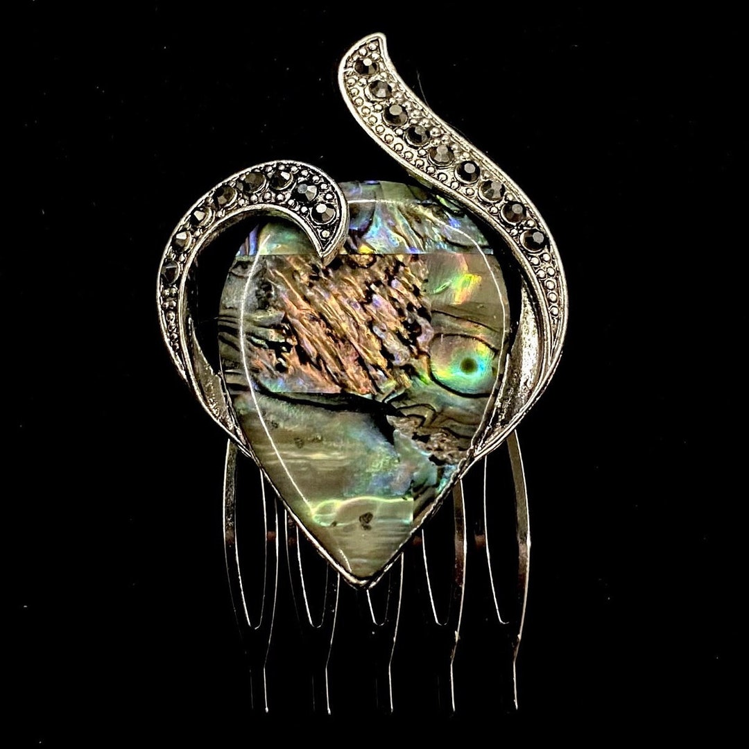 Mother of Pearl Comb, Abalone Hair Comb, Shell Hair Comb, Iridescent ...