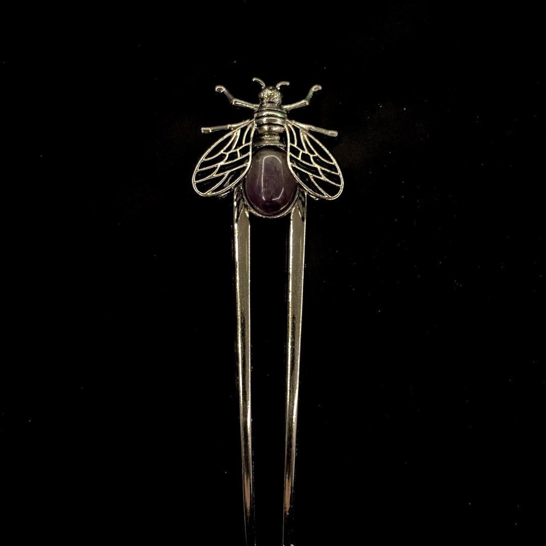 Bee Hair Fork, House Fly Hair Fork, Amethyst Bee, Insect Hair Fork ...