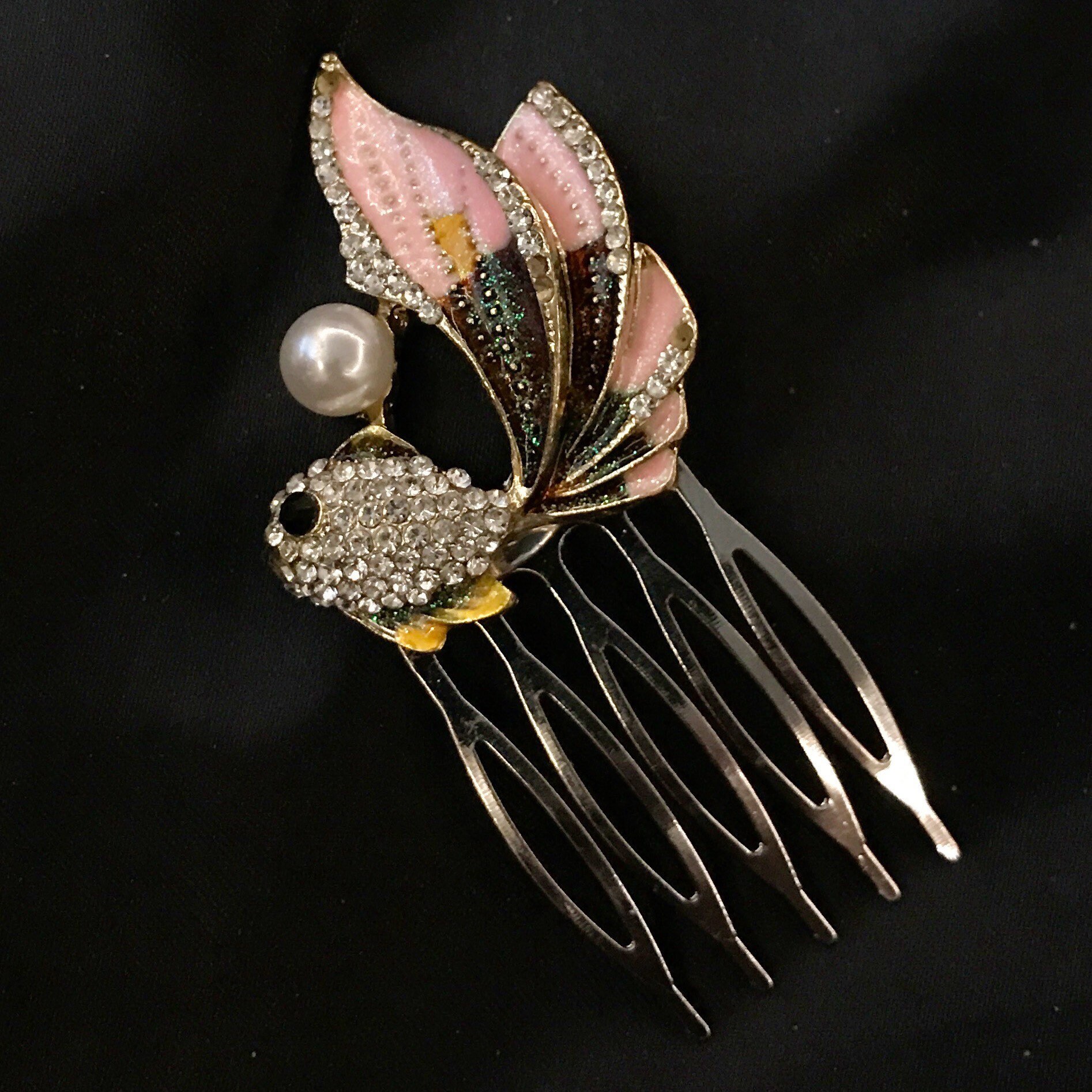 Koi Fish Koi Fish Hair Comb Jeweled Fish Goldfish Hair | Etsy