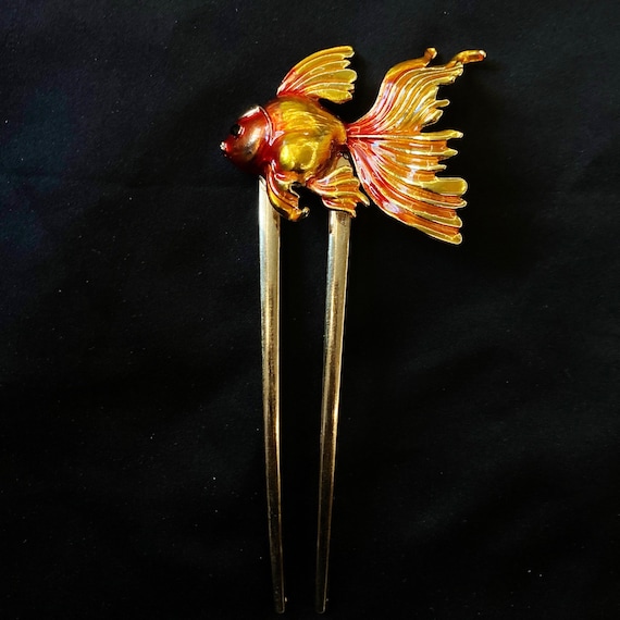 Koi Fish Koi Fish Hair Fork Goldfish Hair Goldfish Hair | Etsy