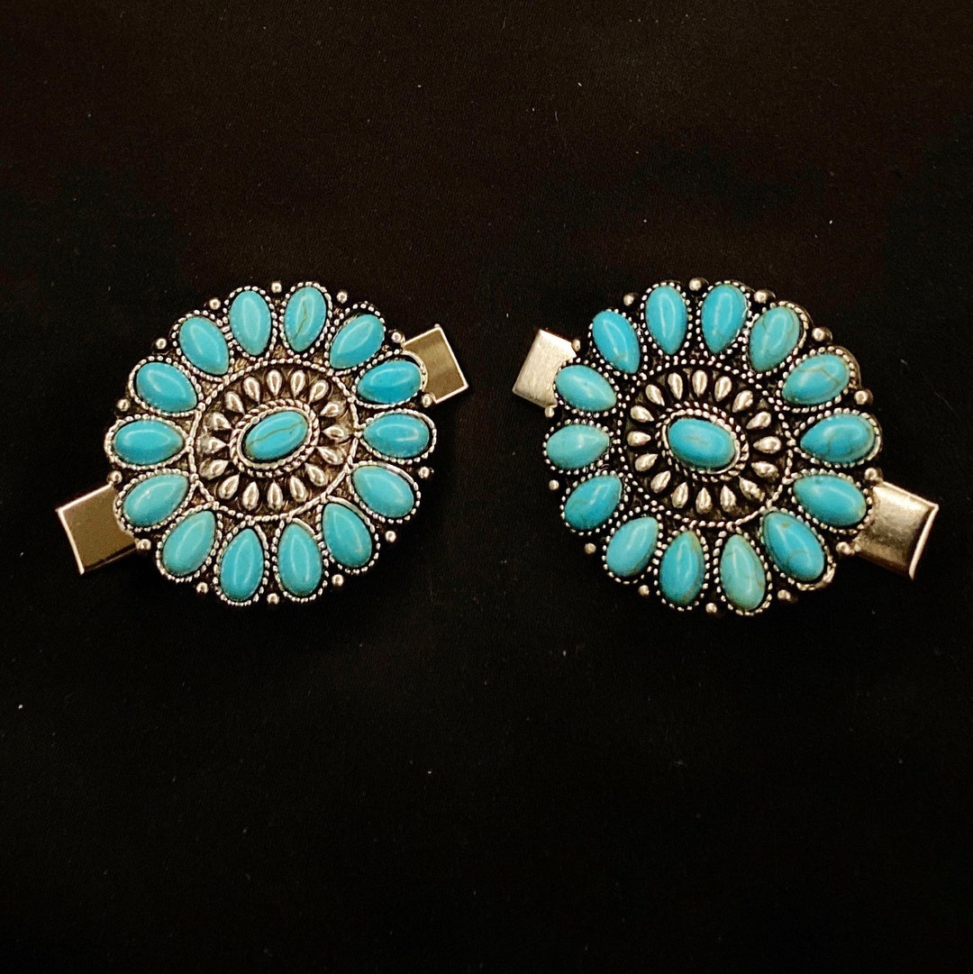 Turquoise Hair Clips, Alligator Hair Clips, Turquoise Hair, Turquoise ...