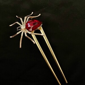 Gold Spider, Spider Hair Fork, Goth Hair Fork, Gold Hair Fork, Spider ...