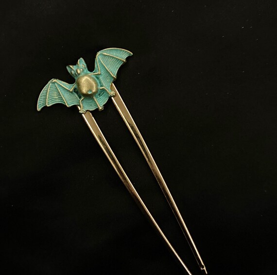 Bronze Bat Bat Hair Pin Bat Hair Fork Goth Hair Fork - Etsy