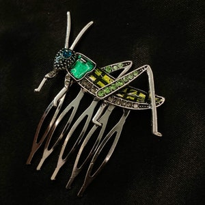 Grasshopper Comb, Insect Hair Comb, Green Grasshopper, Grasshopper ...