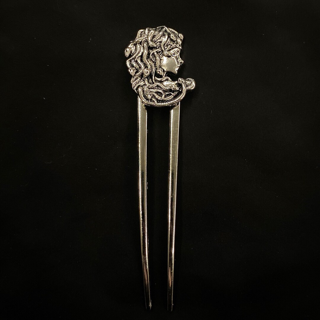 Medusa Hair Fork, Silver Hair Fork, Silver Medusa, Greek Mythology ...