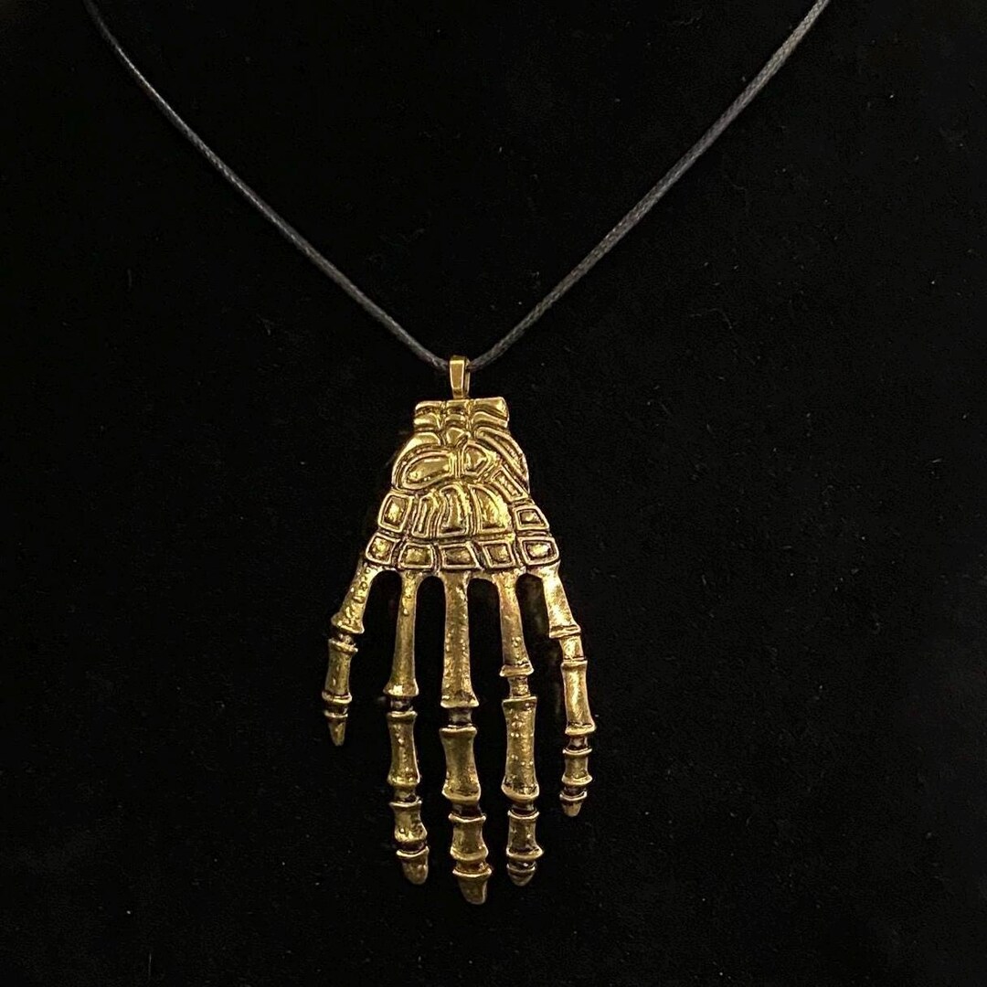 Skeleton Hand, Gold Skeleton Hand, Hand Necklace, Skeleton Necklace ...