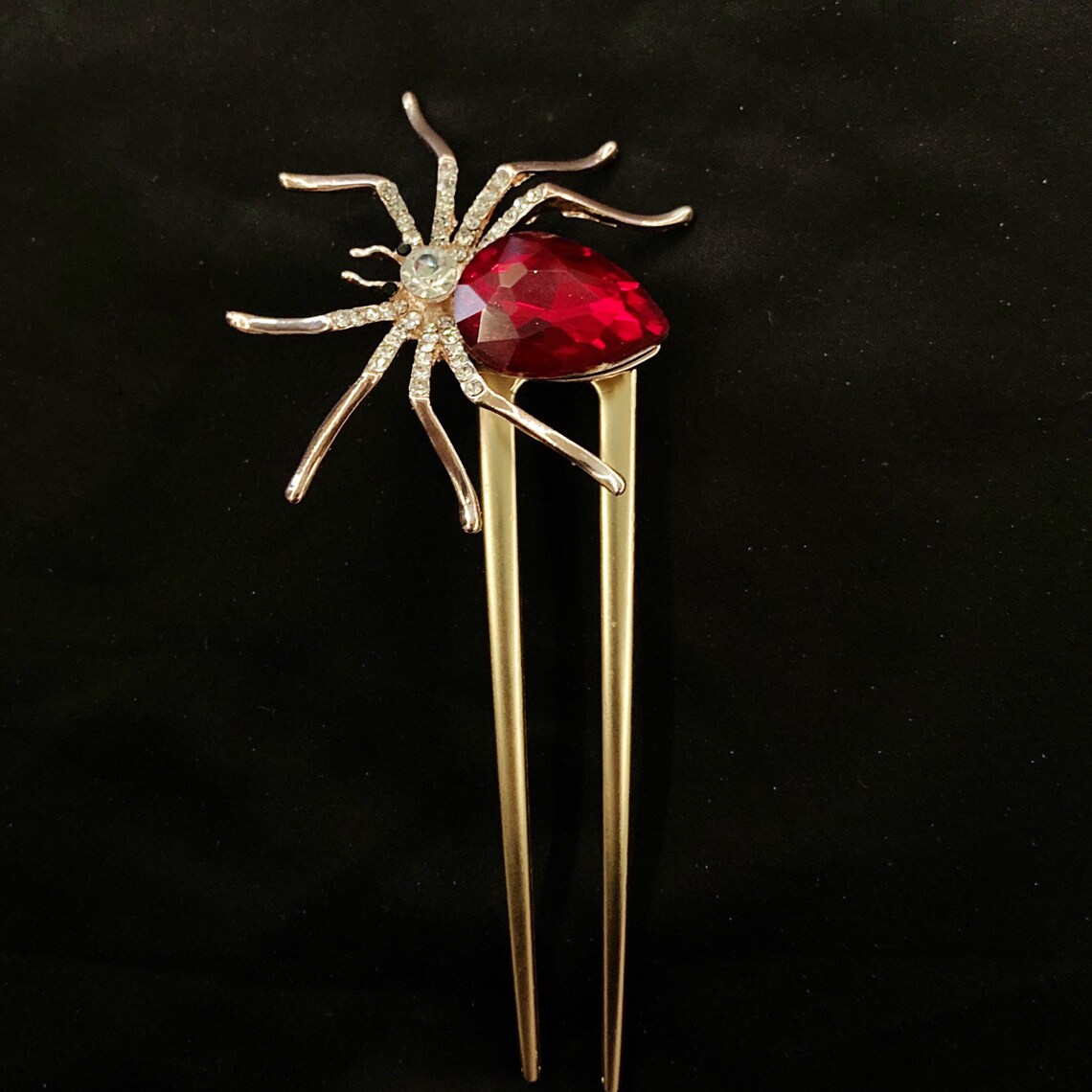 Gold Spider, Spider Hair Fork, Goth Hair Fork, Gold Hair Fork, Spider ...