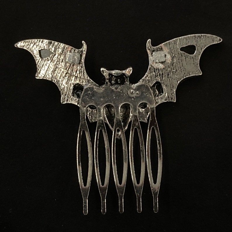 Abalone Bat, Abalone Hair Comb, Silver Bat, Bat Hair Comb, Goth Hair ...