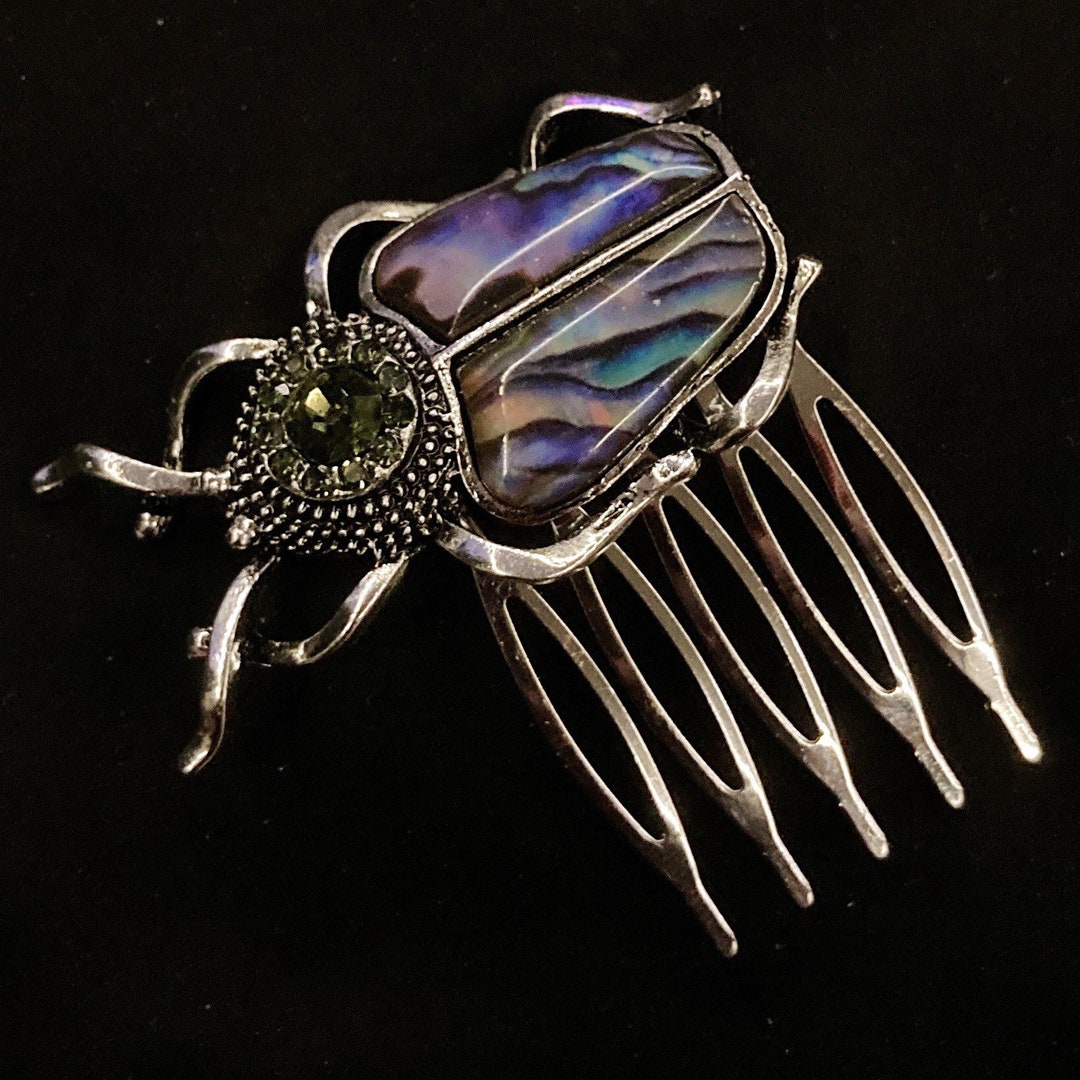 Pastel Beetle, Rainbow Beetle, Beetle Hair Comb, Beetle Jewelry, Bug ...