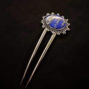 Lapis Lazuli Hair, Lapis Hair Fork, Lapis Lazuli Fork, Blue Stone, Semi ...