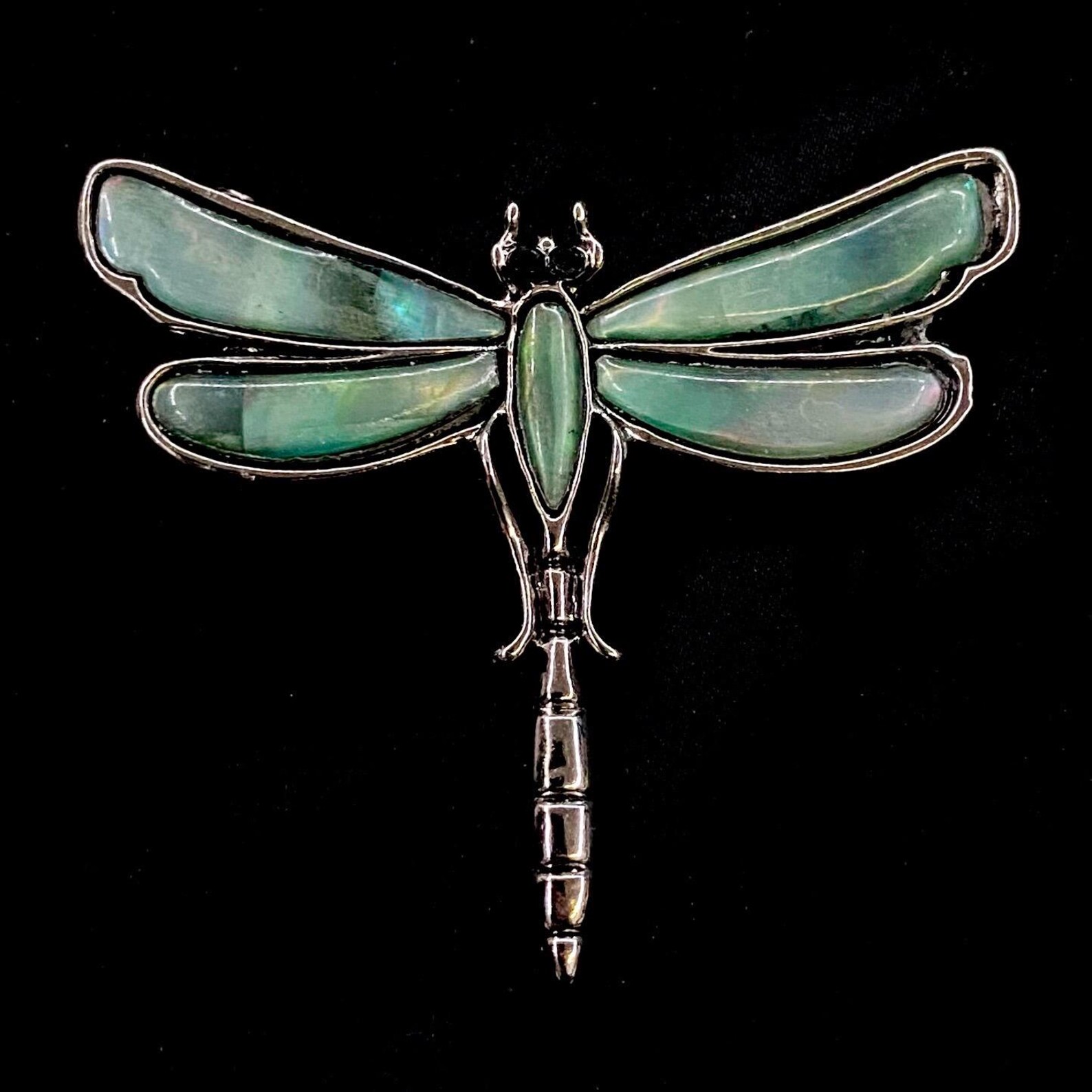 1 Dragonfly Hair Clip, Abalone Dragonfly, Something Blue, Green ...