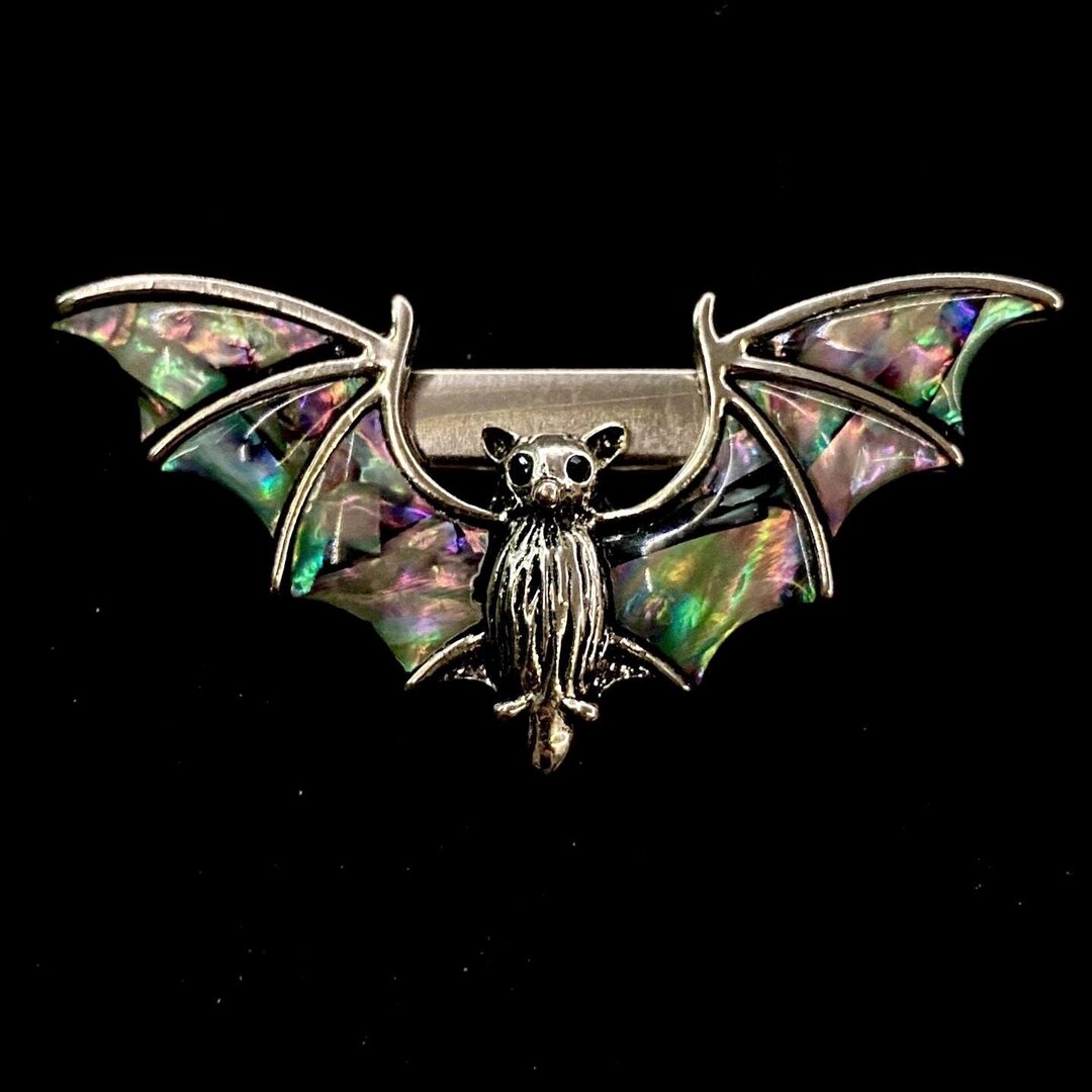 Bat Hair Clip, Abalone Bat, Something Blue, Bat Wing, Shell Hair Clip ...