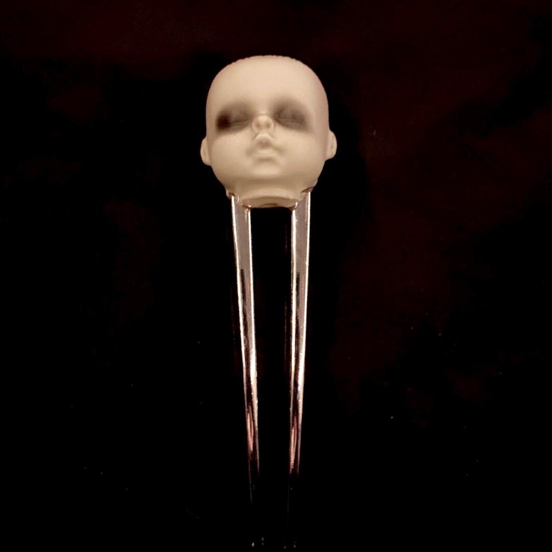 Baby Doll Hair Fork, Zombie Baby Head, Zombie Hair Fork, Halloween Hair ...
