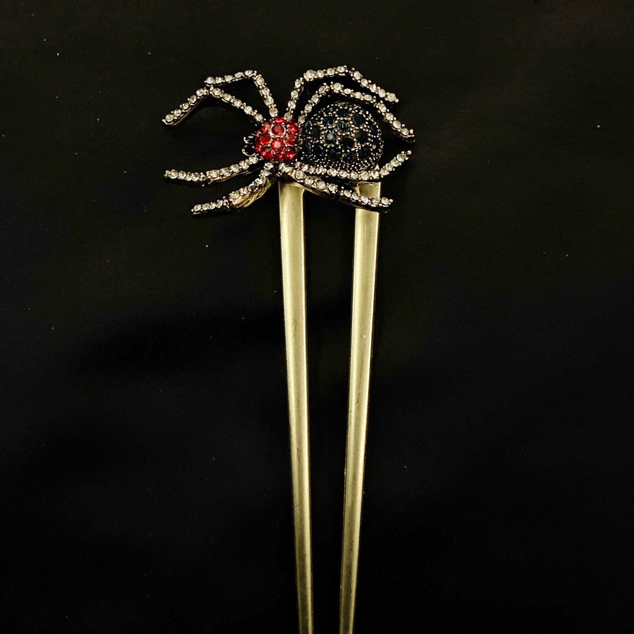 Gold Spider, Spider Hair Fork, Goth Hair Fork, Gold Hair Fork, Spider ...