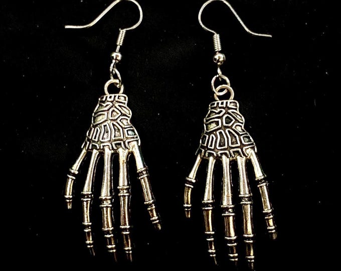 Skeleton Hands, Halloween Jewelry, Skull Hands, Skeleton Earrings, Hand ...