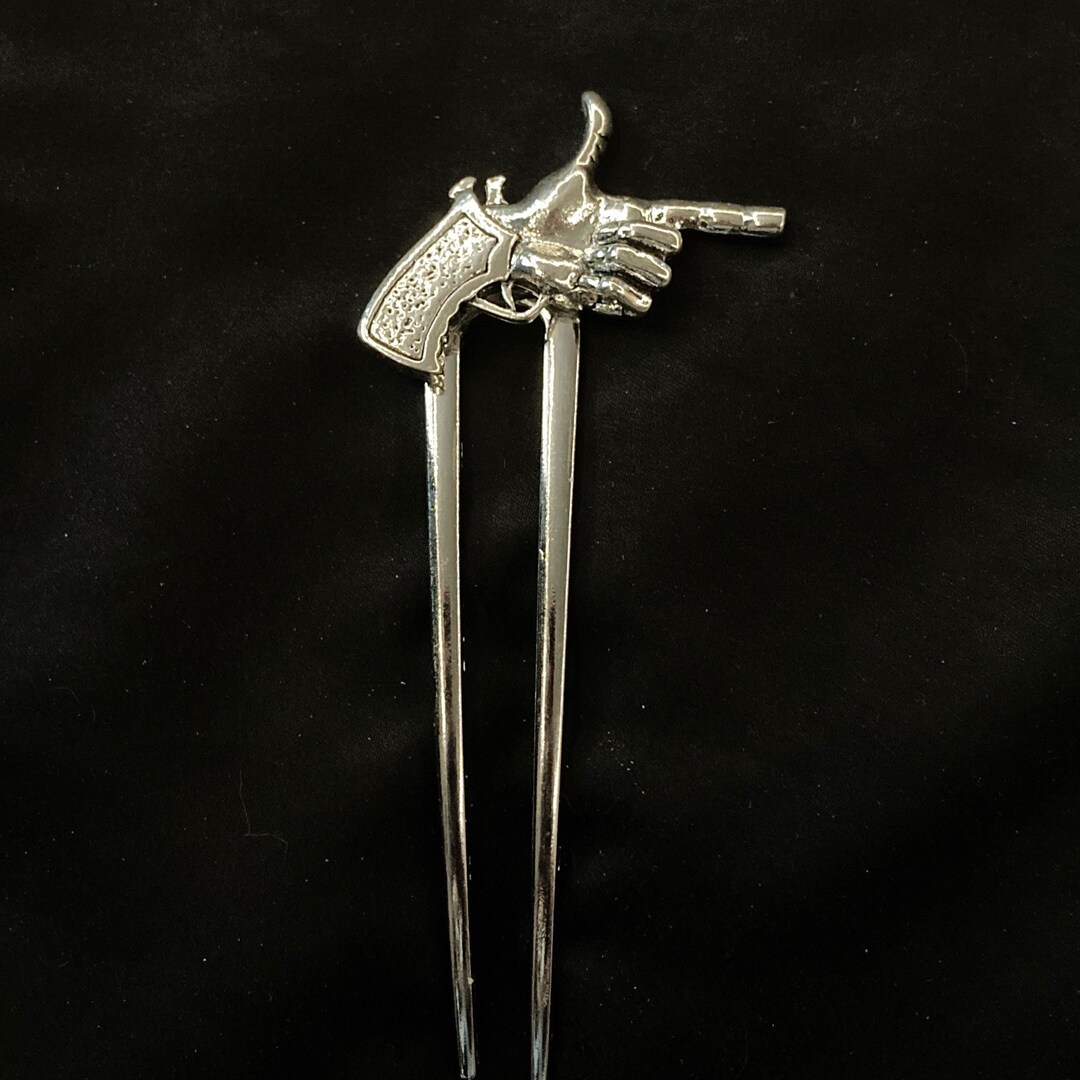 Finger Gun, Hand Hair Fork, Gun Hair Fork, Silver Hair Fork, Hand Gun ...
