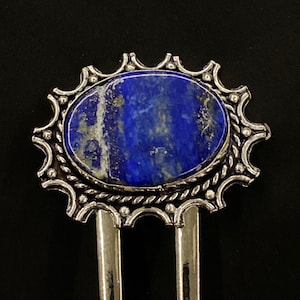Lapis Lazuli Hair, Lapis Hair Fork, Lapis Lazuli Fork, Blue Stone, Semi ...