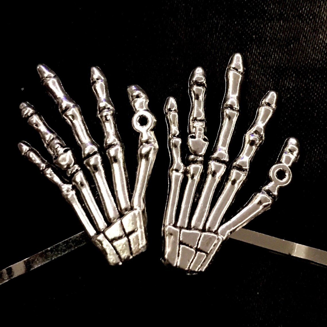 Skeleton Hands, Set of Hair Pins, Halloween Hair Pin, Hand Hair Pin ...