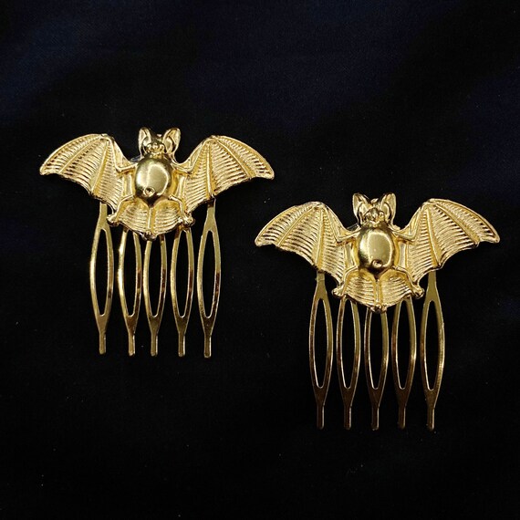 Gold Hair Combs Goth Hair Combs Bat Hair Combs Wing Hair - Etsy