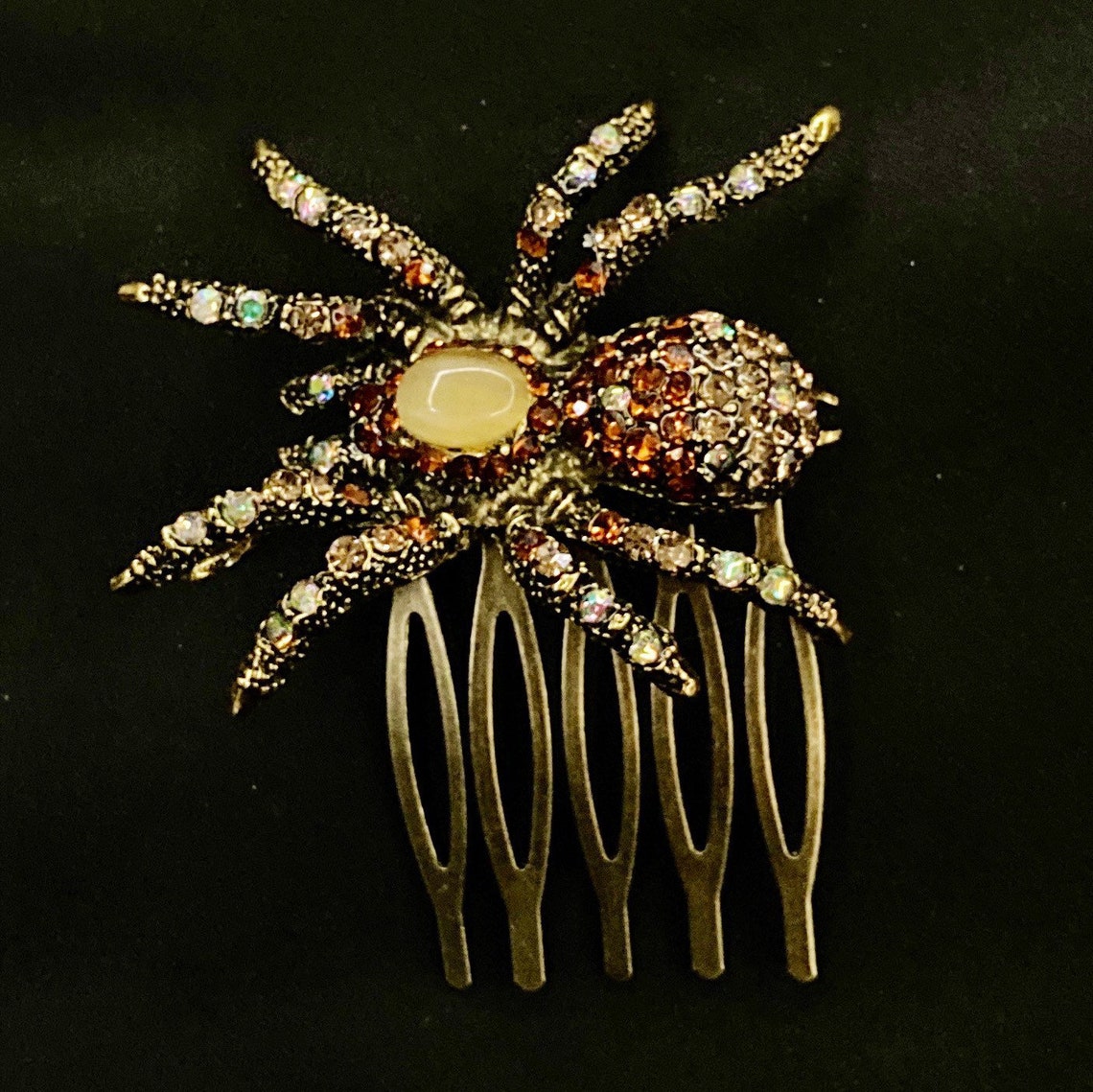 Gold Spider Spider Hair Comb Goth Hair Comb Spider Jewelry | Etsy