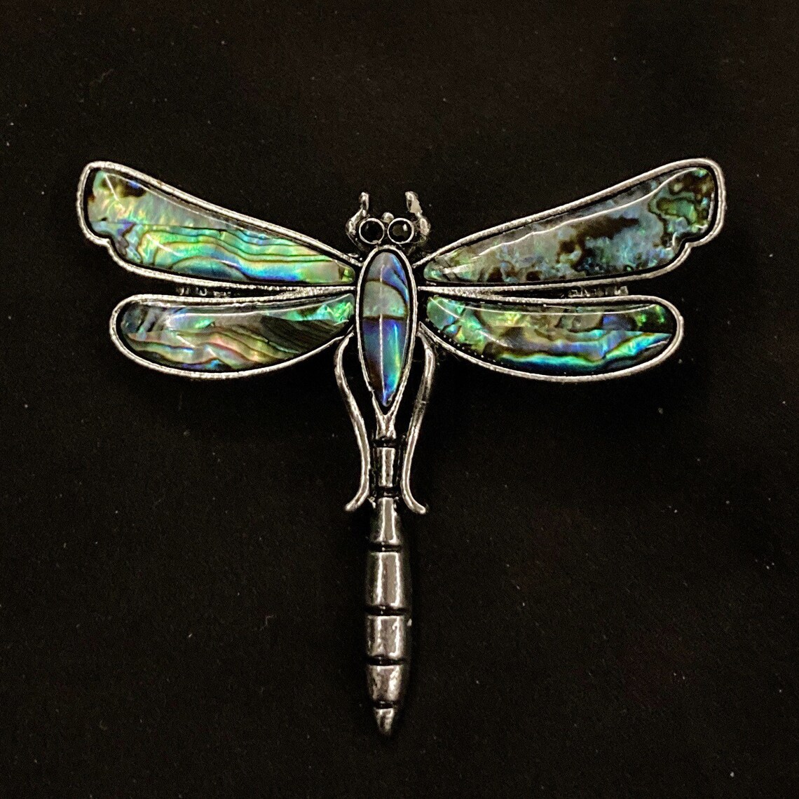 Dragonfly Hair Clip, Abalone Dragonfly, Something Blue, Green Dragonfly ...